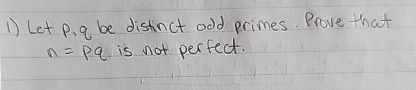 Solved Let p,q ﻿be distinct odd primes. Prove that n=pq ﻿is | Chegg.com