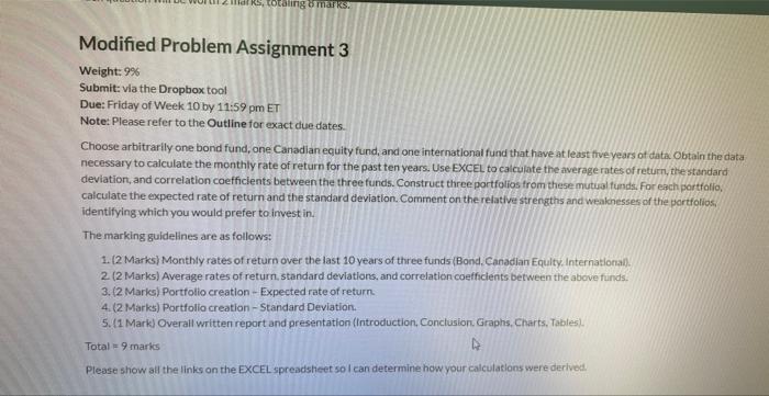 Modified Problem Assignment 3 Weight: 9% Submit: via | Chegg.com