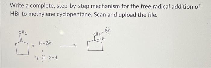 Solved Write a complete, step-by-step mechanism for the free | Chegg.com
