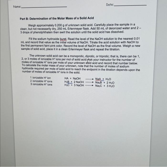 Solved MNaOH .104 (The average molarity of NaOH from Part | Chegg.com