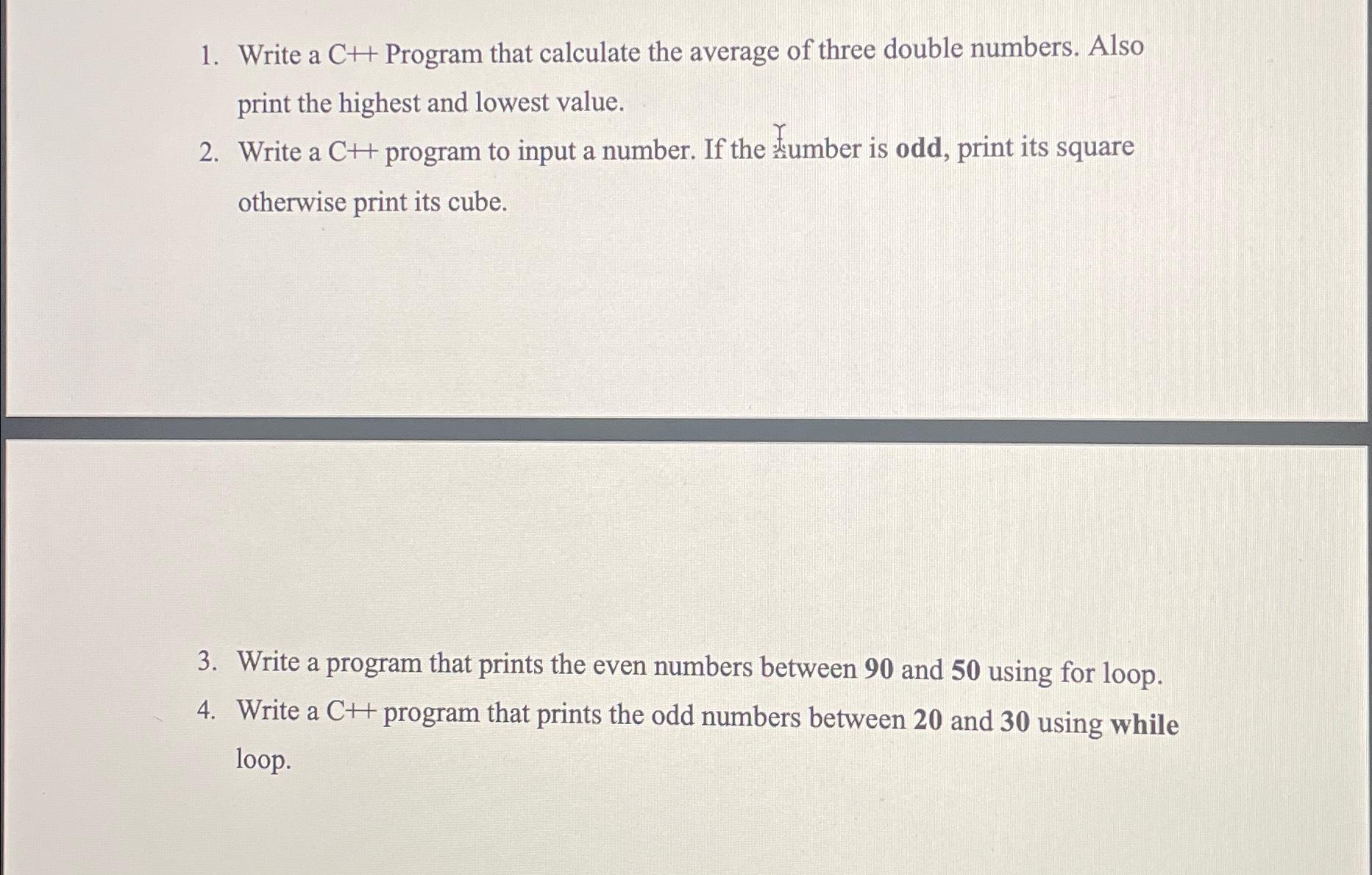 Solved Write a c++code please | Chegg.com Solved Write a c++code please | Chegg.com