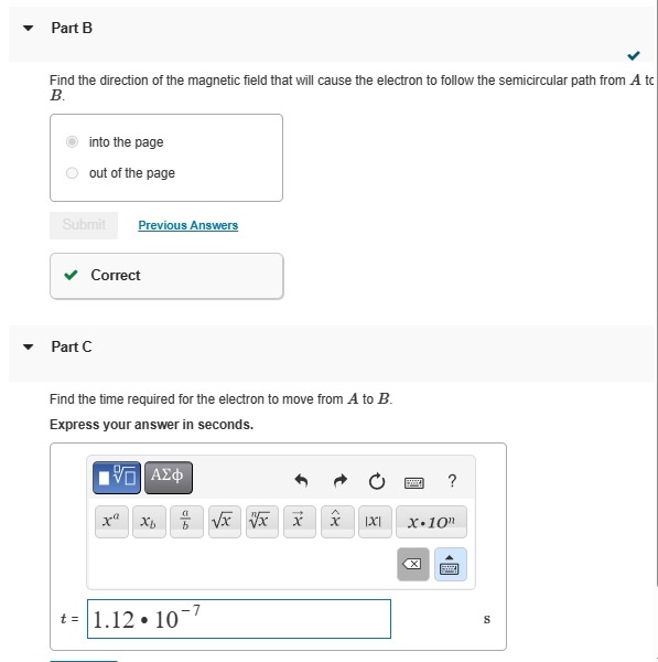 Part BFind the direction of the magnetic field that | Chegg.com
