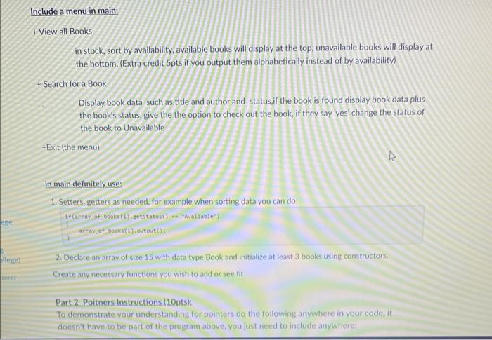 Solved Learning Objective: To practice implementing an array | Chegg.com