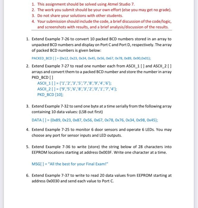 Solved NOTE : the questions are in the book title is " AVR | Chegg.com