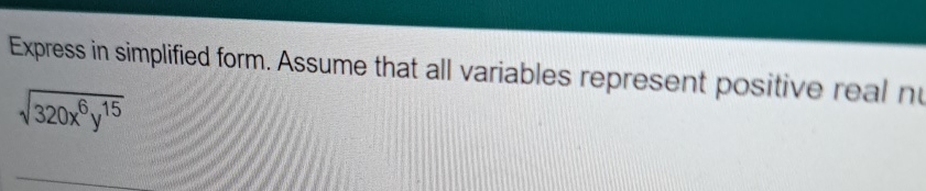 Solved Express in simplified form. Assume that all variables | Chegg ...