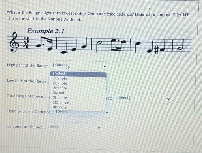 What is the Range (highest to lowest note)? Open or | Chegg.com