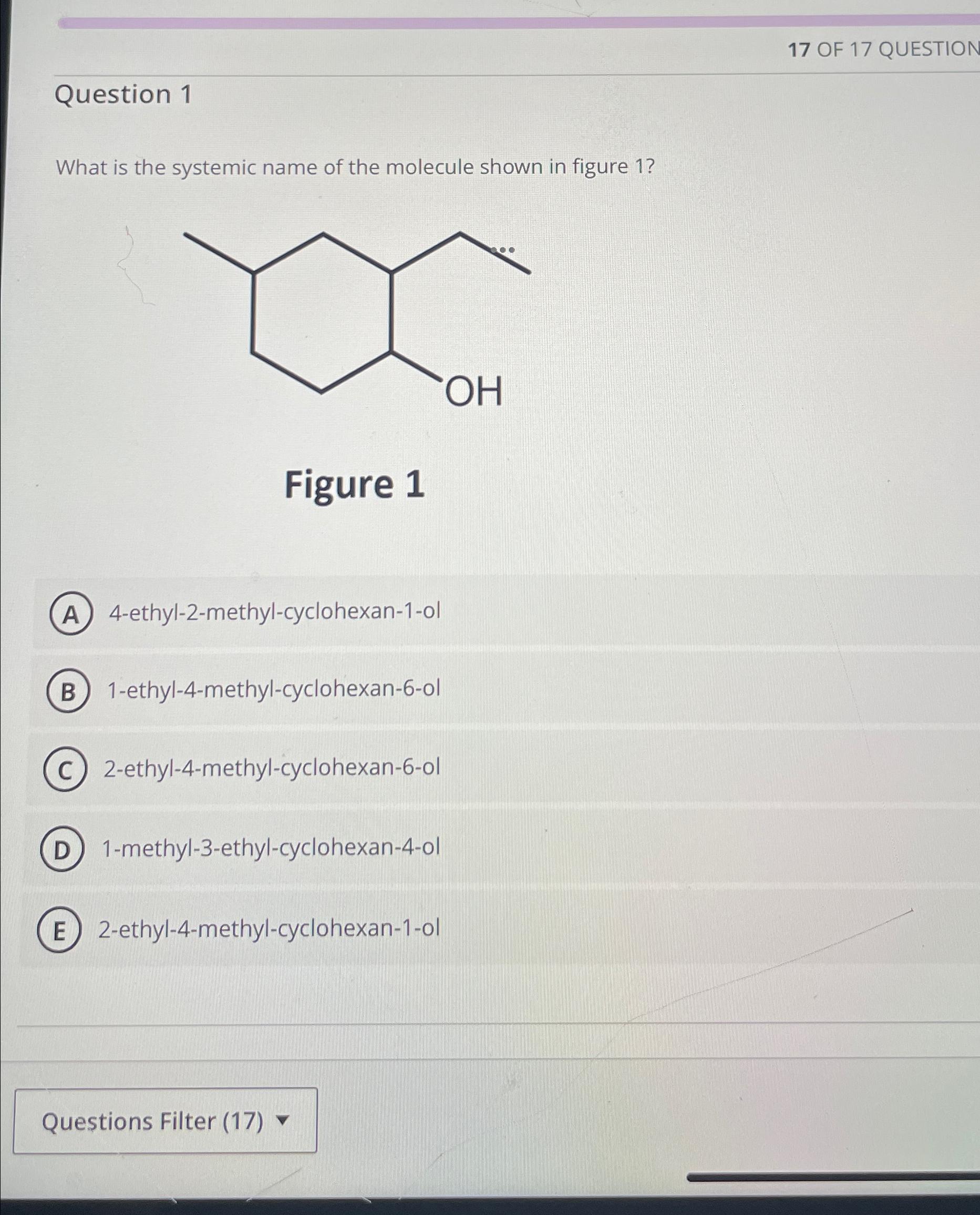 Solved 17 ﻿OF 17 ﻿QUESTIONQuestion 1What is the systemic | Chegg.com