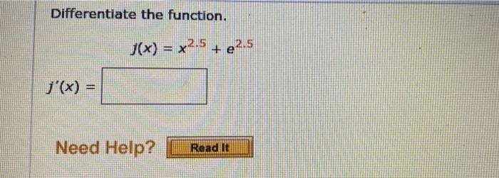 Solved Differentiate the function. y=9x25x+8xDifferentiate | Chegg.com