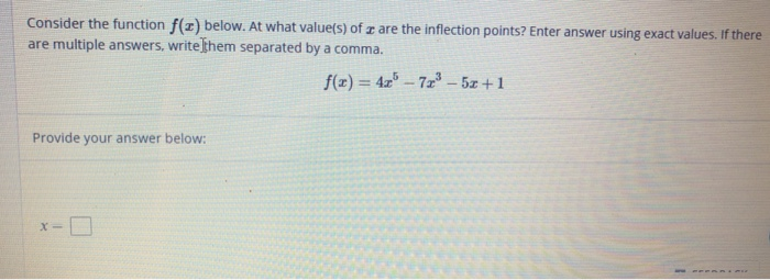 Solved Consider the function f(2) below. At what value(s) of | Chegg.com