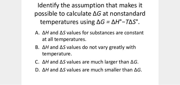 Solved Identify the assumption that makes it possible to | Chegg.com