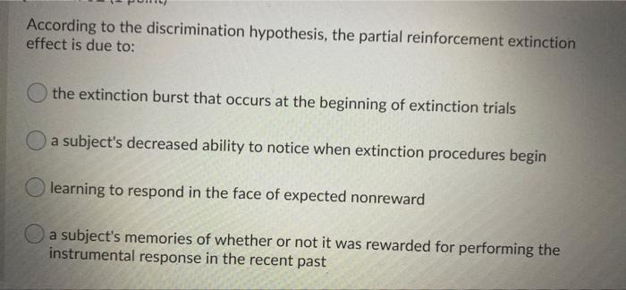 Solved According to the discrimination hypothesis, the | Chegg.com
