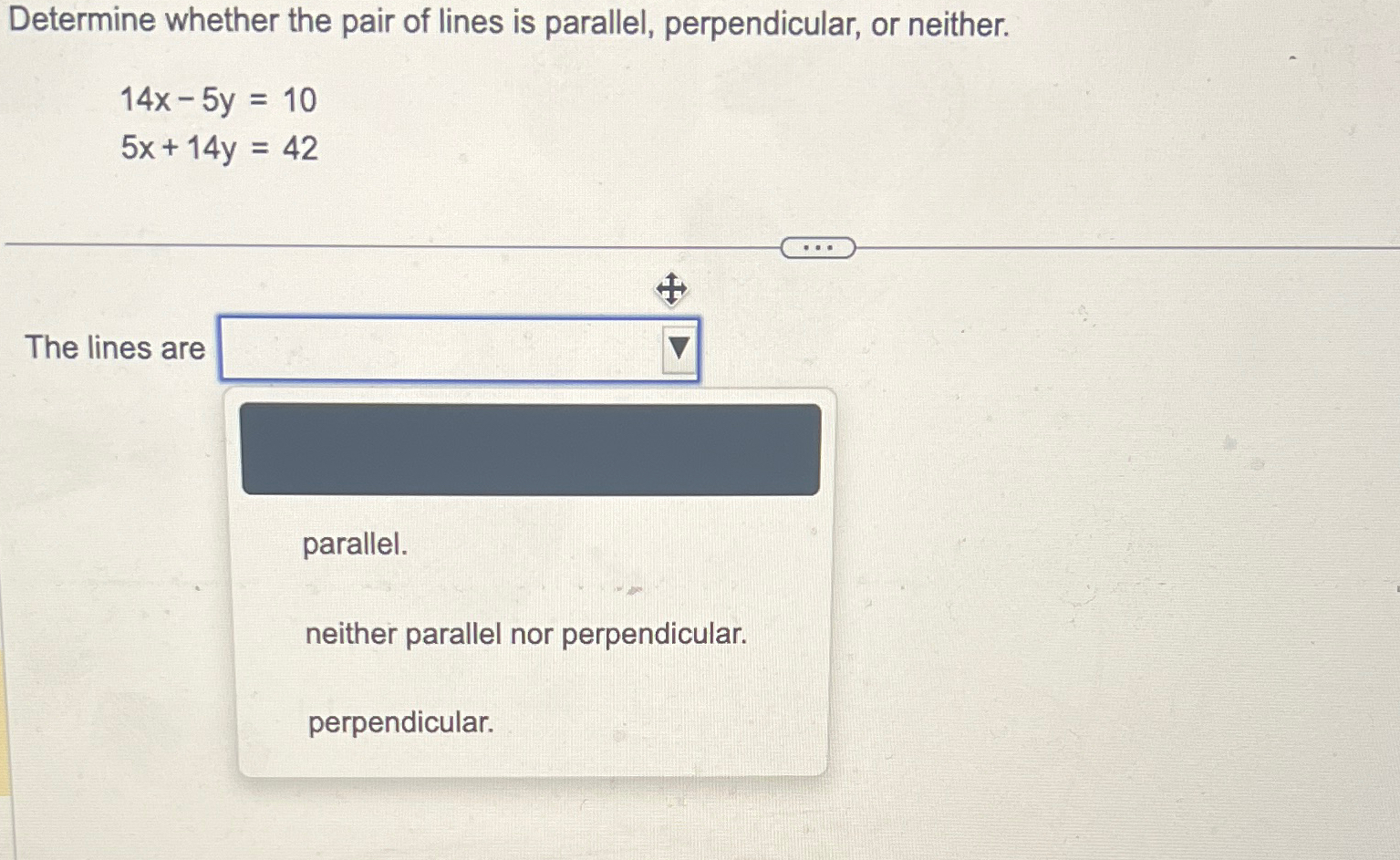 Solved Determine whether the pair of lines is parallel, | Chegg.com