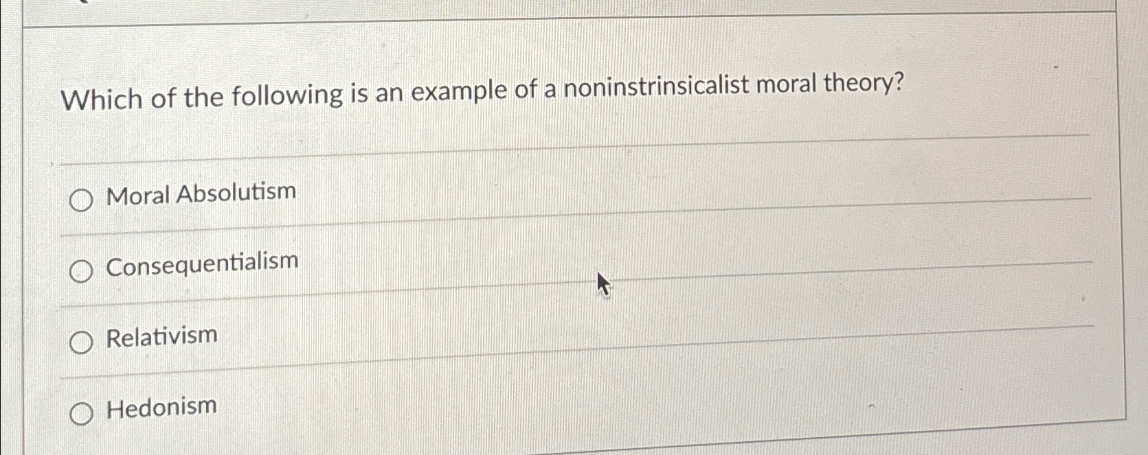 Solved Which of the following is an example of a | Chegg.com