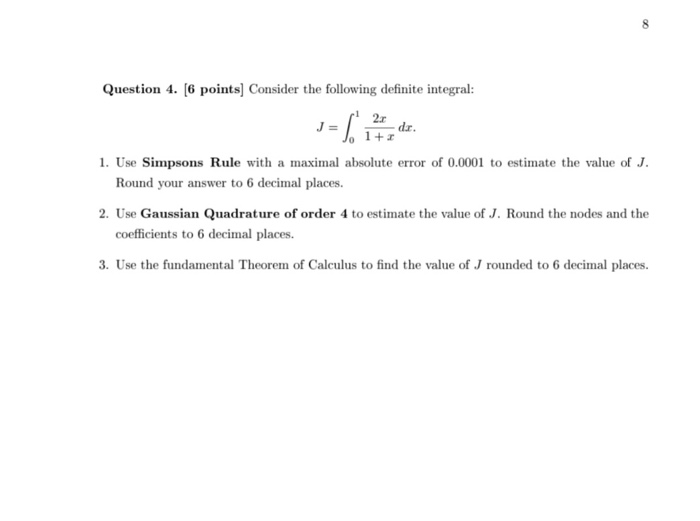 Solved Question 4. [6 points) Consider the following | Chegg.com