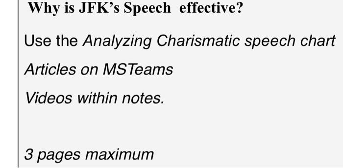 Solved Analyzing a Charismatic Speech Step 1: Analyzing | Chegg.com
