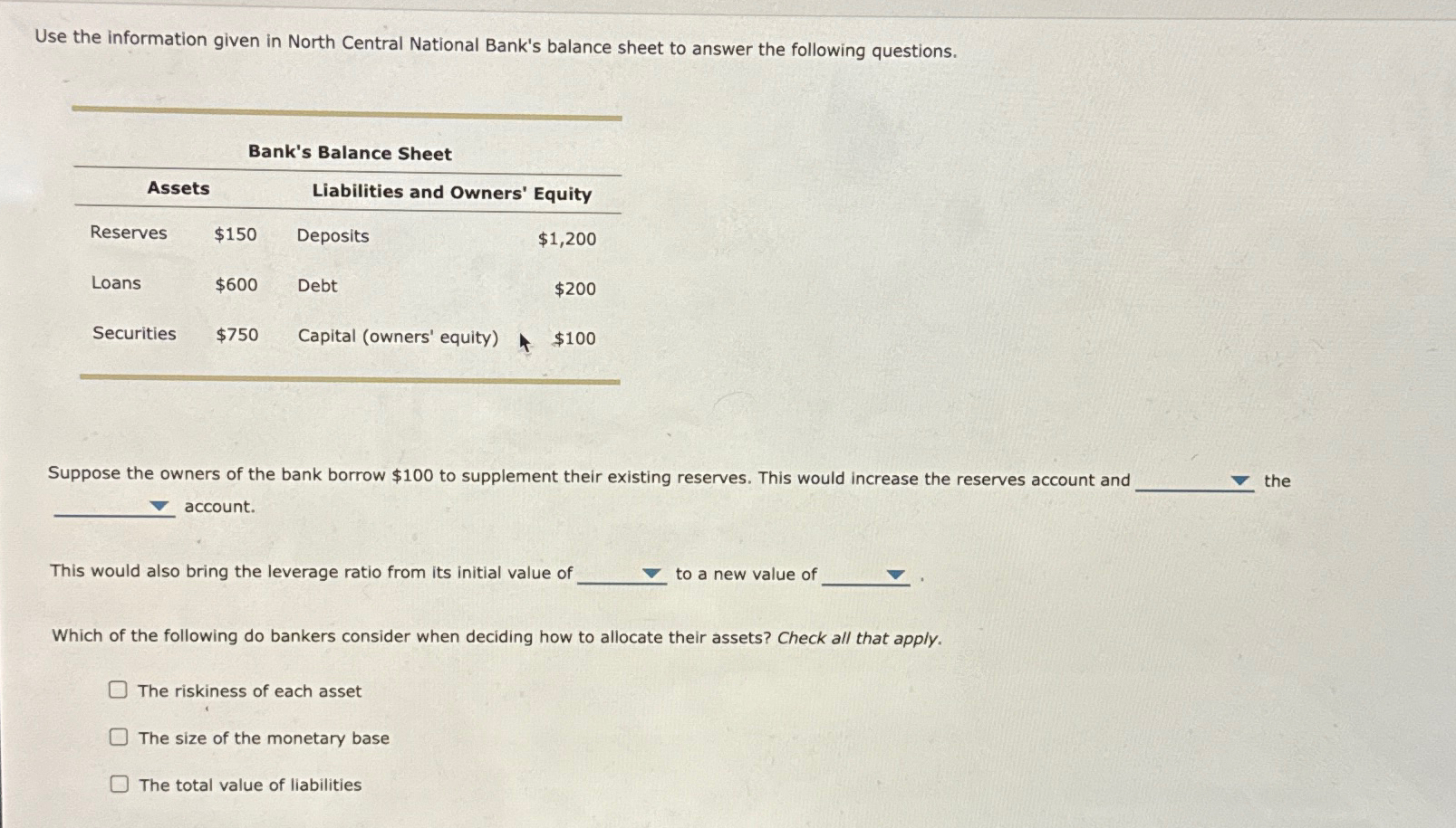 Solved Use the information given in North Central National | Chegg.com