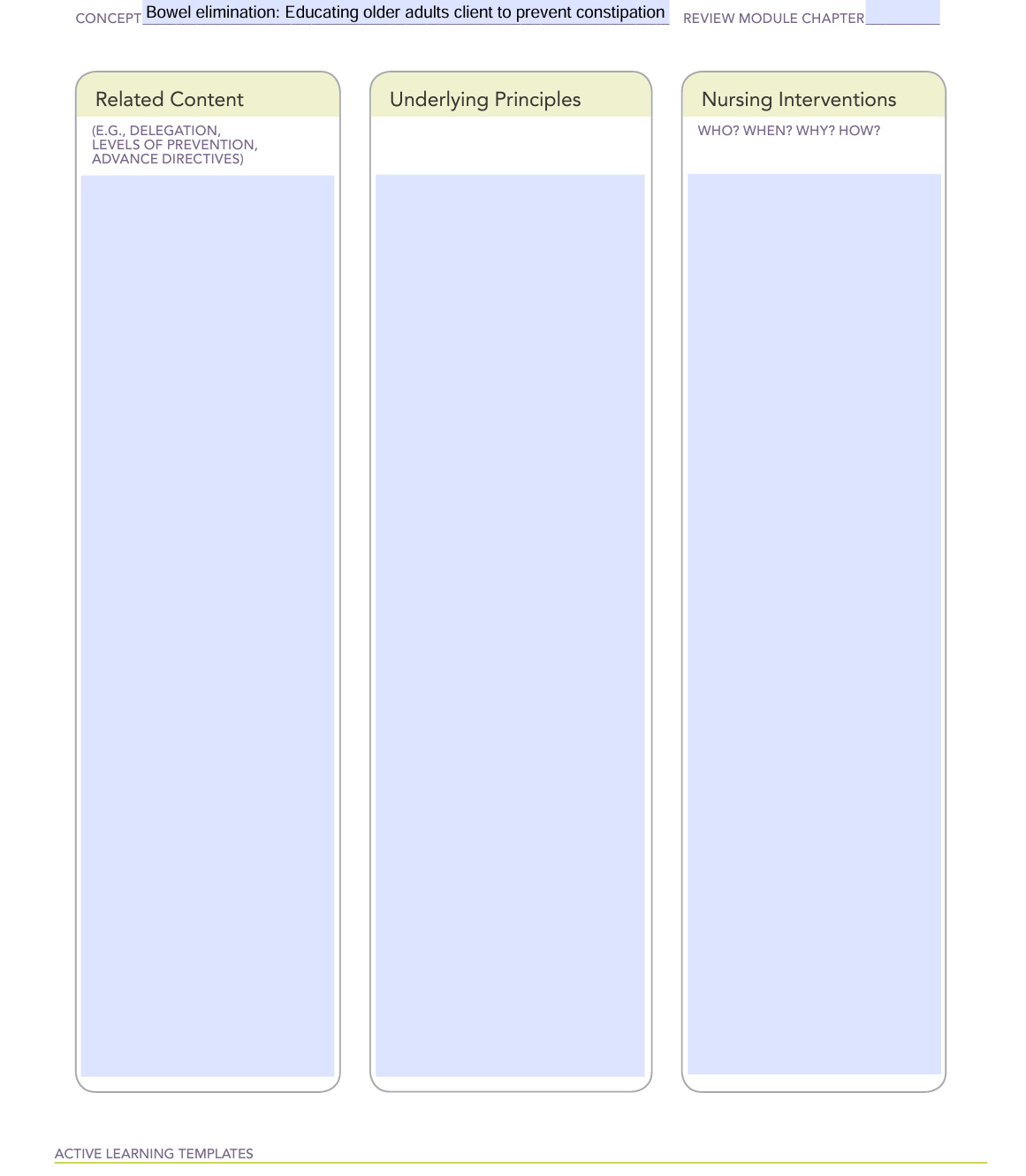 Solved CONCEPT Bowel elimination: Educating older adults | Chegg.com