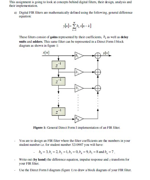 Solved Digital FIR filters are mathematically defined using | Chegg.com