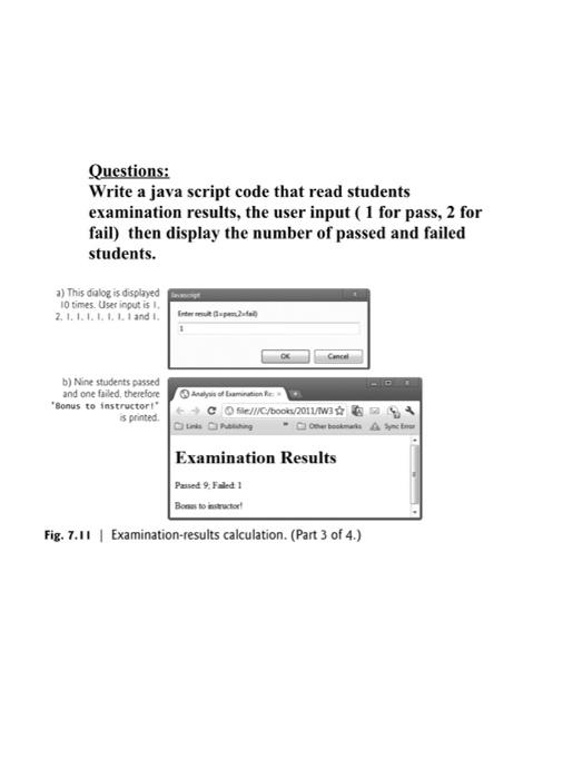 Solved Questions: Write a java script code that read | Chegg.com