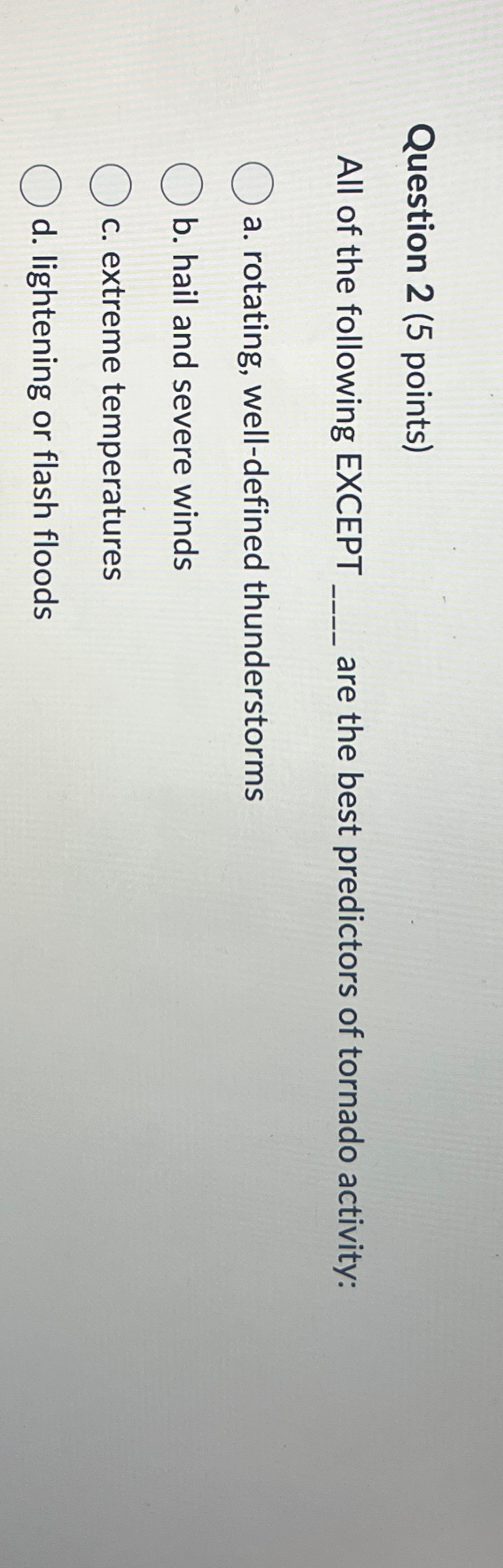 Solved Question 2 (5 ﻿points)All of the following EXCEPT q, | Chegg.com