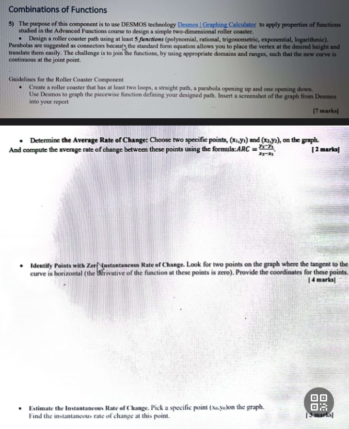 Solved Combinations of FunctionsThe purpose of this | Chegg.com
