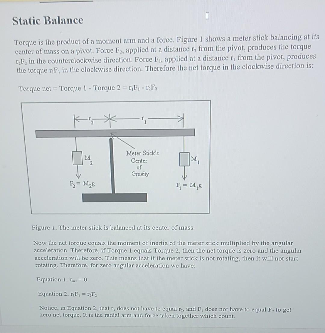Torque is the product of a moment arm and a force . | Chegg.com