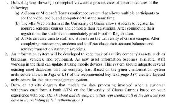 Solved 1. Draw diagrams showing a conceptual view and a | Chegg.com