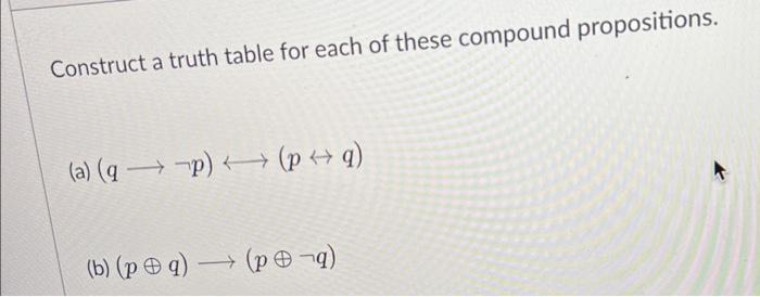[Solved]: thank you Construct a truth table for each of thes