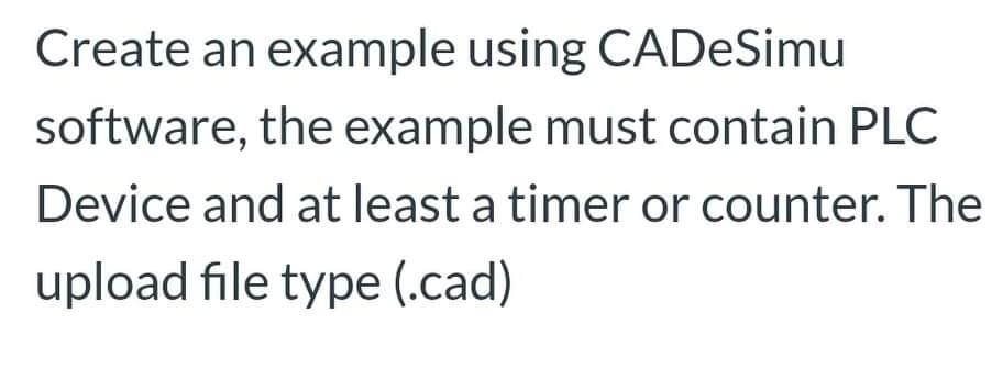 Solved Create an example using CADe Simu software, the | Chegg.com