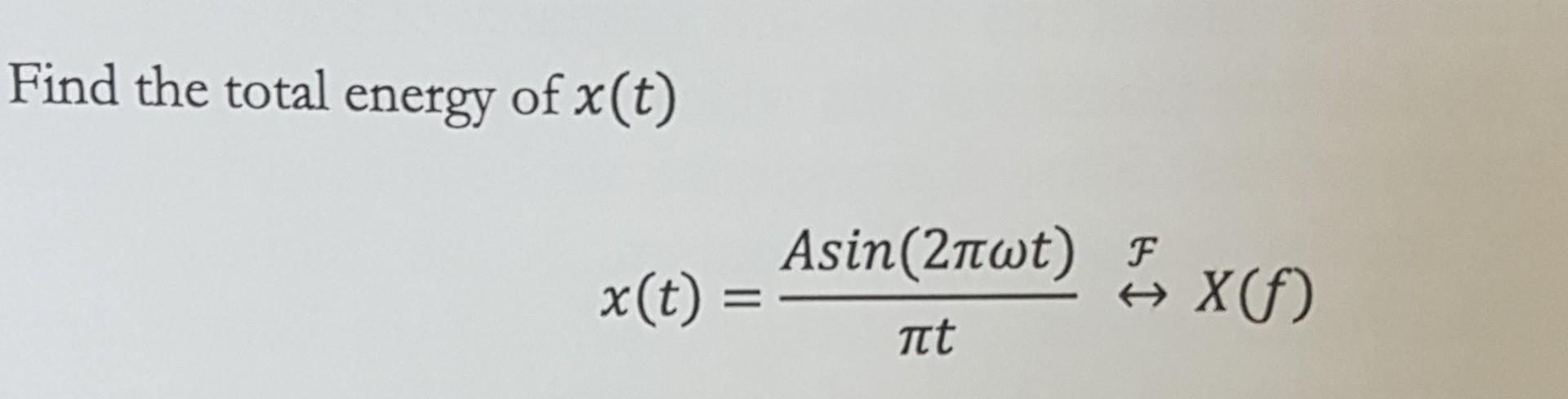 Solved Explain Step By Step Using Parsevals Theorem And The