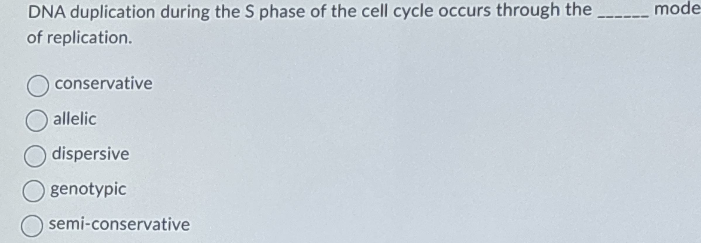 Solved DNA duplication during the S ﻿phase of the cell cycle | Chegg.com
