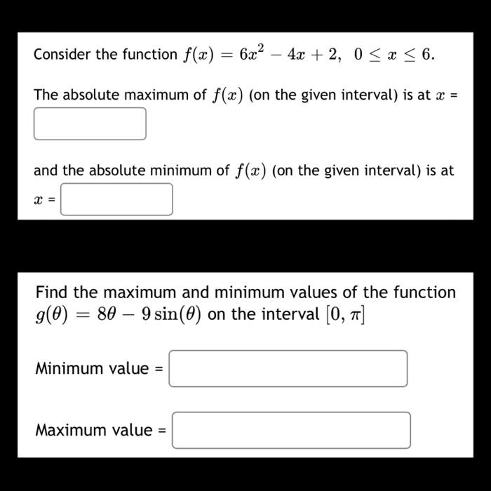 Solved Consider the function f(x) = 6x2 - 4x + 2, 0