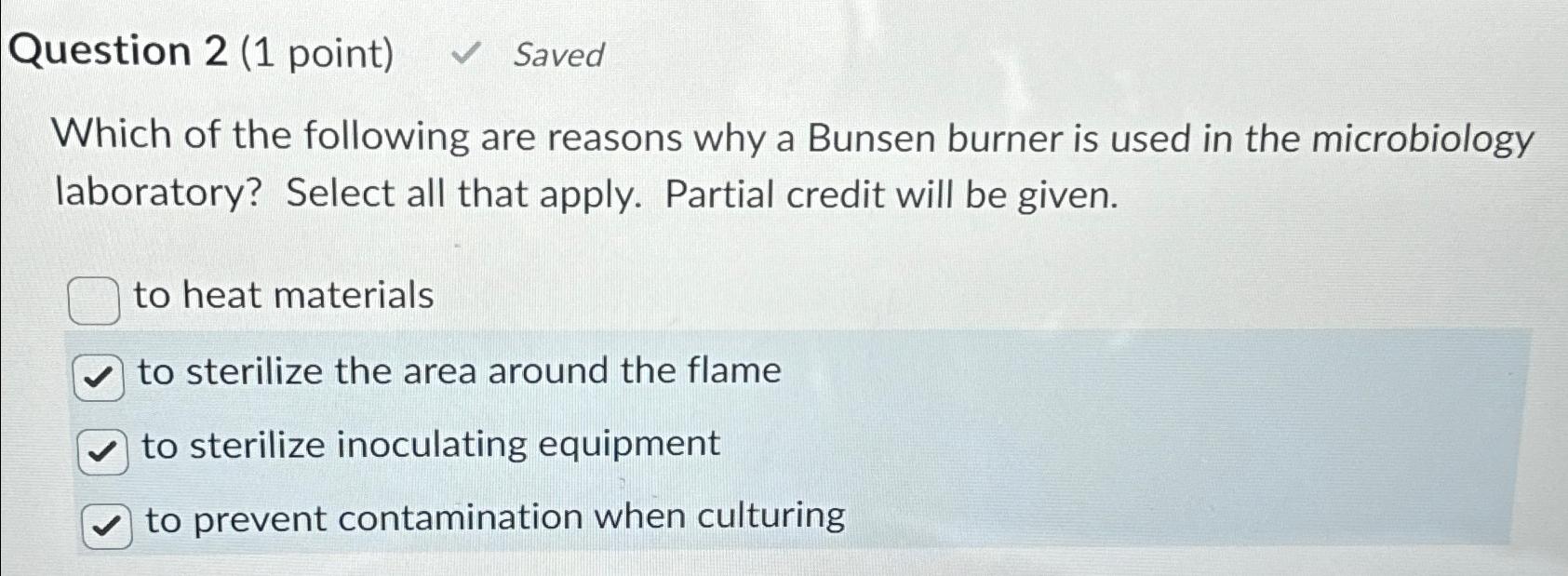 Solved Question 2 (1 ﻿point)SavedWhich of the following are | Chegg.com