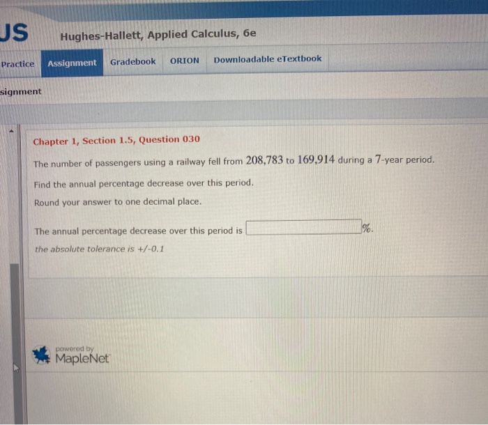 Solved JS Hughes-Hallett, Applied Calculus, 6e Practice | Chegg.com