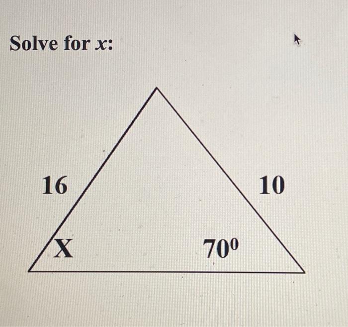 Solved Solve for x : | Chegg.com