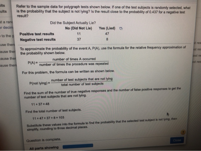 Solved Question Help Refer to the sample data for polygraph | Chegg.com