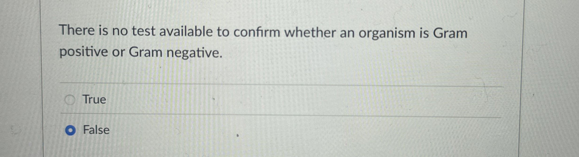Solved There is no test available to confirm whether an | Chegg.com