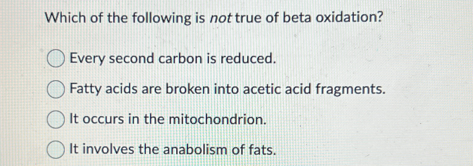 Solved Which of the following is not true of beta | Chegg.com