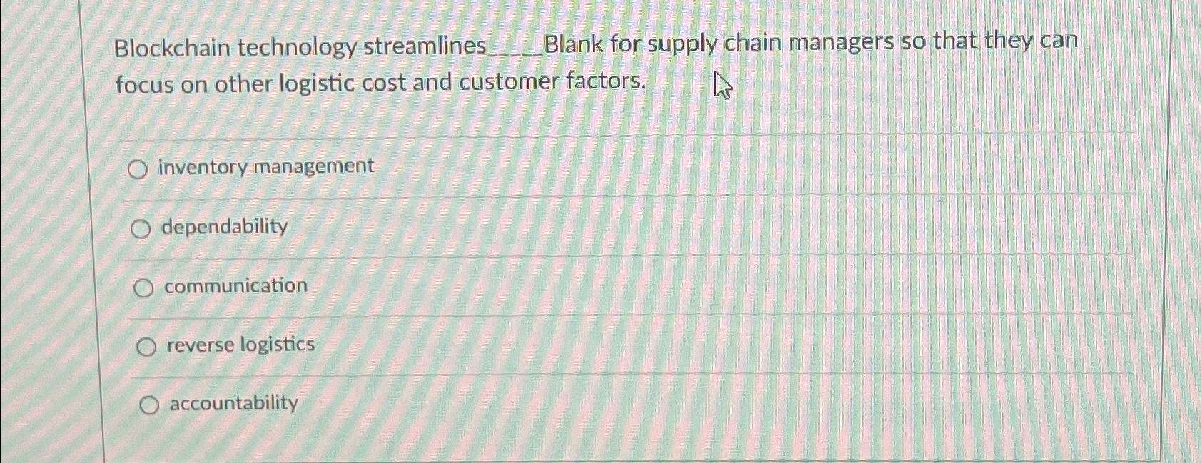 Solved Blockchain technology streamlines q, ﻿Blank for | Chegg.com