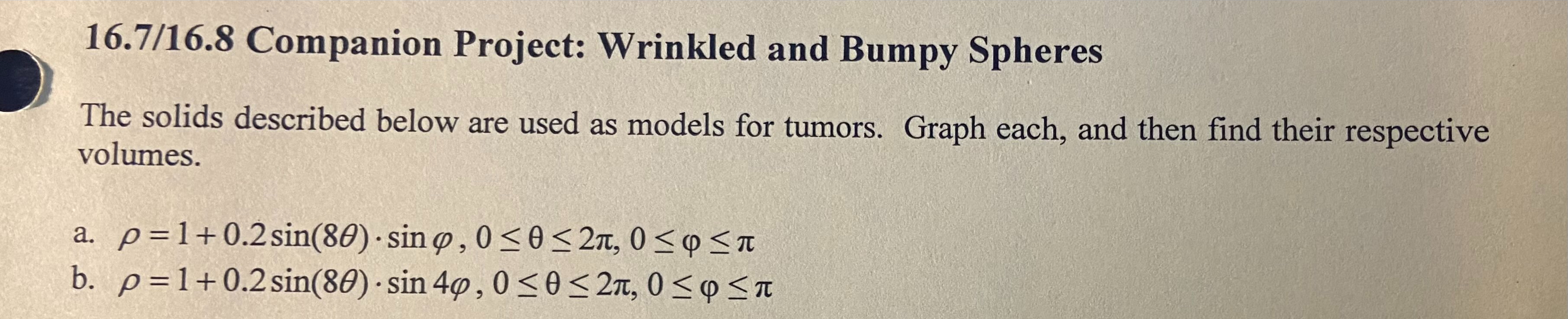16.7/16.8 ﻿Companion Project: Wrinkled and Bumpy | Chegg.com