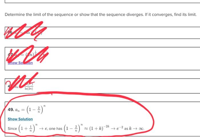 Solved Find the limit of each of the following sequences, | Chegg.com