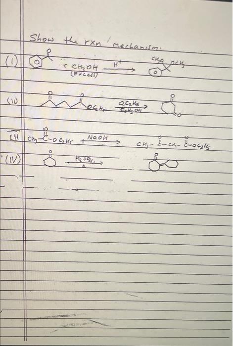 Solved Complete the following rens (I) + Chh&-cl Alchy. 고 , | Chegg.com