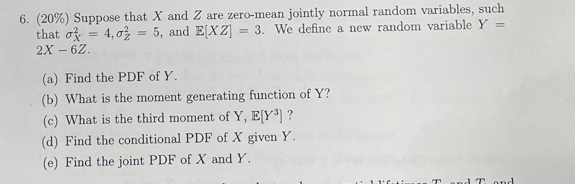Solved (20%) ﻿Suppose that x ﻿and Z ﻿are zero-mean jointly | Chegg.com