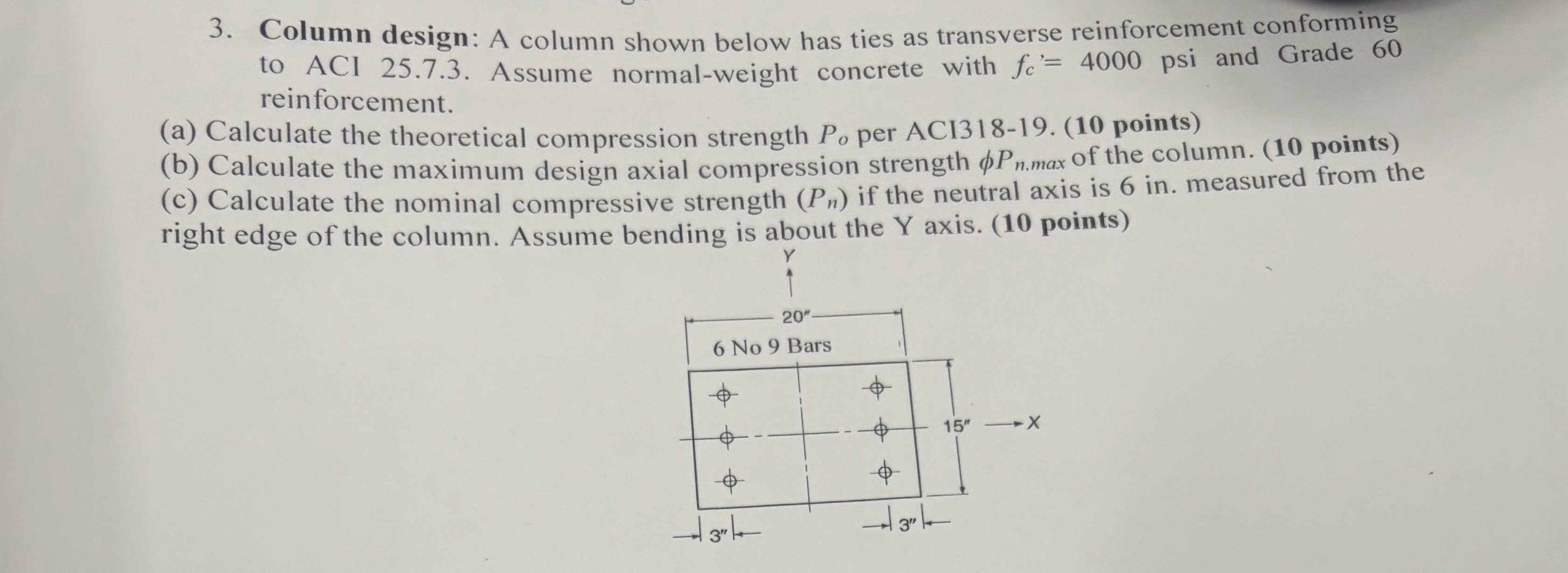 Solved Column design: A column shown below has ties as | Chegg.com
