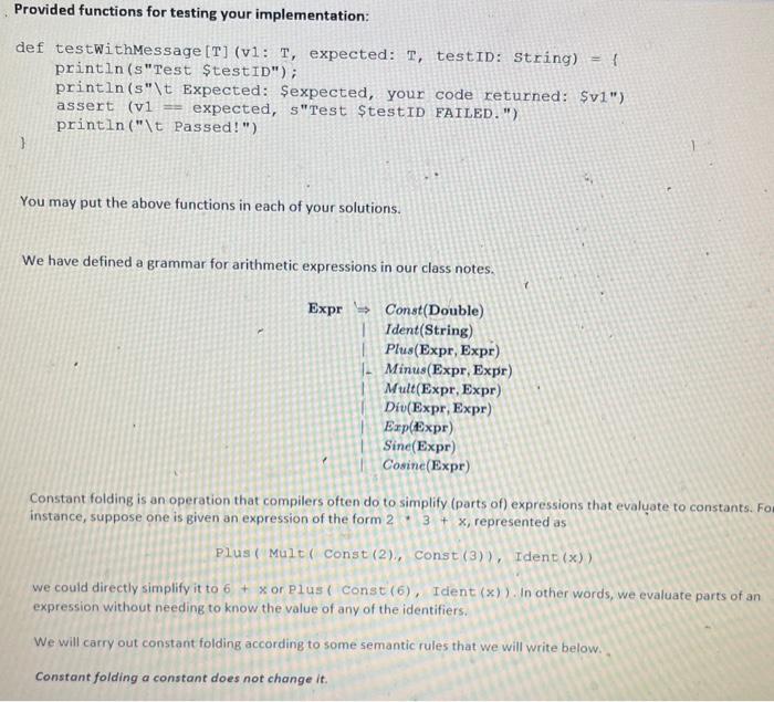 Solved Constant folding is an operation that compilers often | Chegg.com