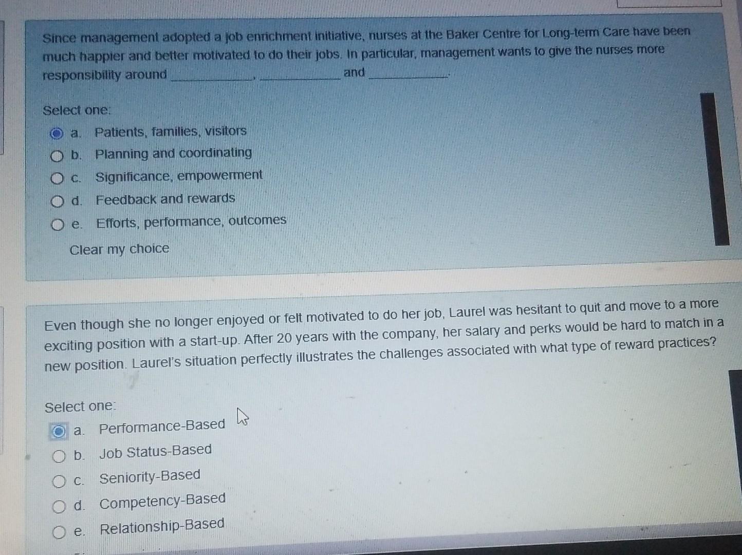 Solved Since management adopted a job enrichment initiative, | Chegg.com