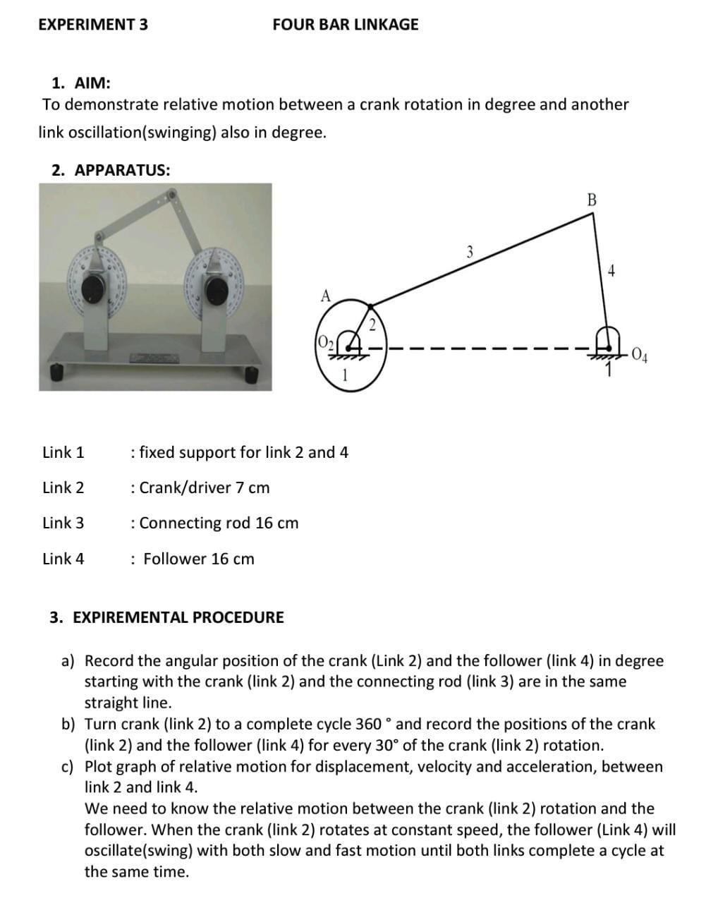 Solved 1. AIM: To demonstrate relative motion between a | Chegg.com