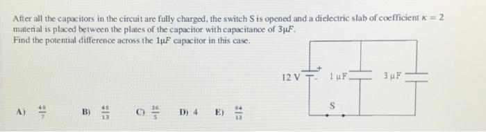 Solved After all the capacitors in the circuit are fully | Chegg.com