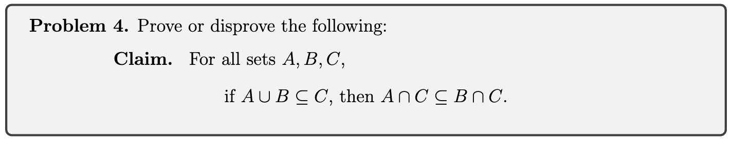 Solved Problem 4. ﻿Prove or disprove the following:Claim. | Chegg.com