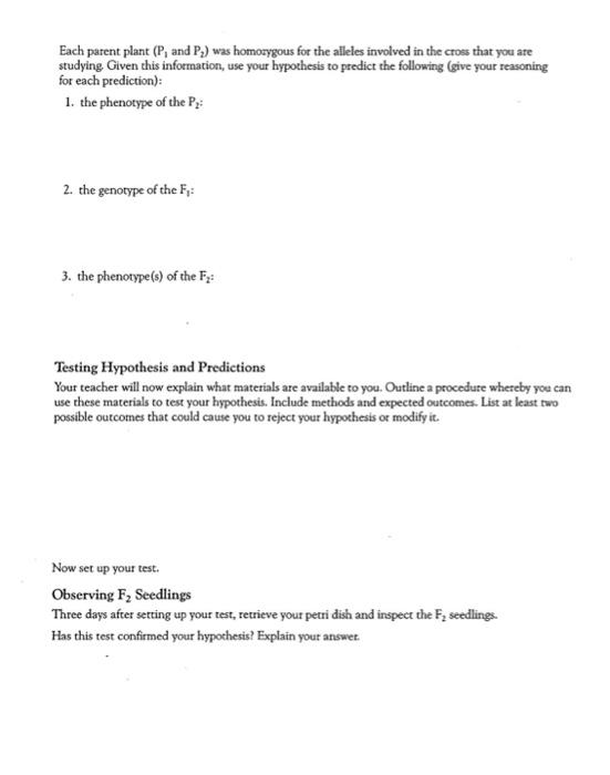 Solved Genetics Lab, below there is pictures of Croshaw F1, | Chegg.com